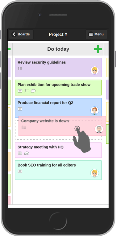 Mobile app for iPhone and Android - KanbanFlow